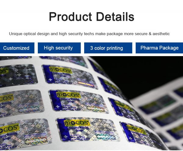 Hologram Sticker for Medical Package - SZIMAGETECH
