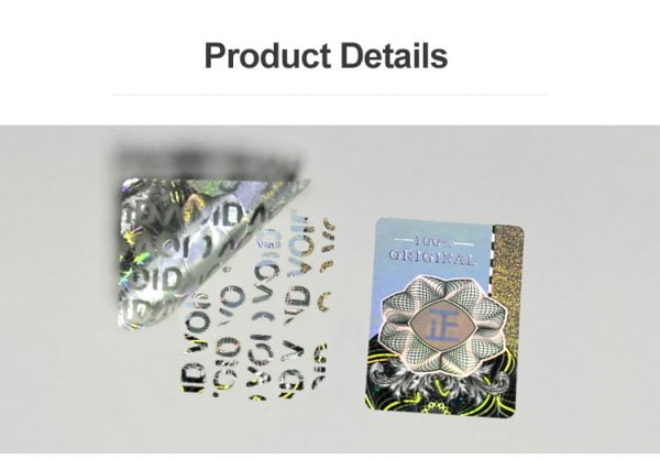 Hologram Security Void Sticker - SZIMAGETECH