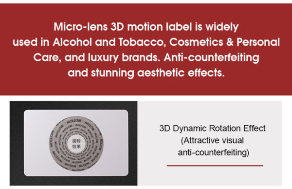 3D Cat's Eye Motion Label with Incredible Visual Impact