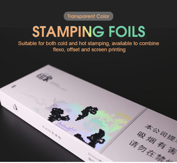 Transparent Neon-Color Holographic Foil for Packaging Use