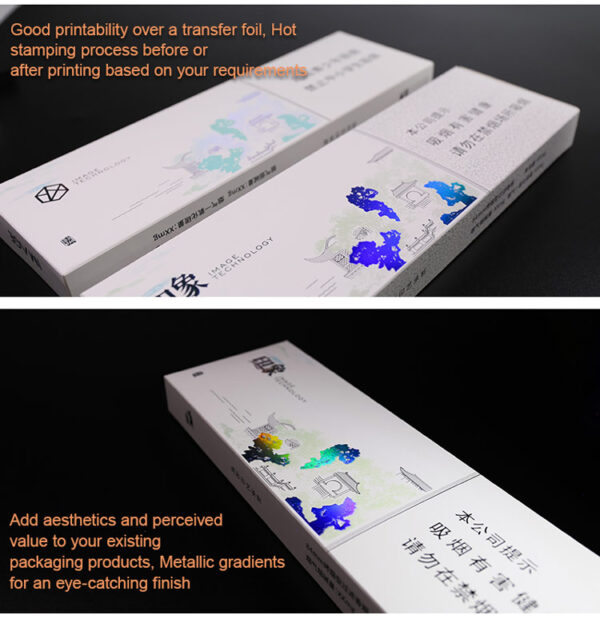 Transparent Neon-Color Holographic Foil for Packaging Use